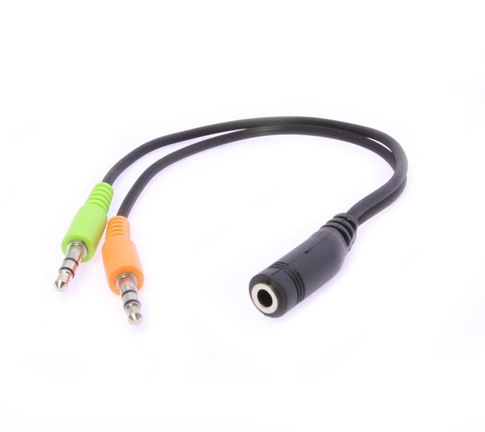 axGear 3.5mm Cell Phone Headset to Computer Splitter Adapter Use ...