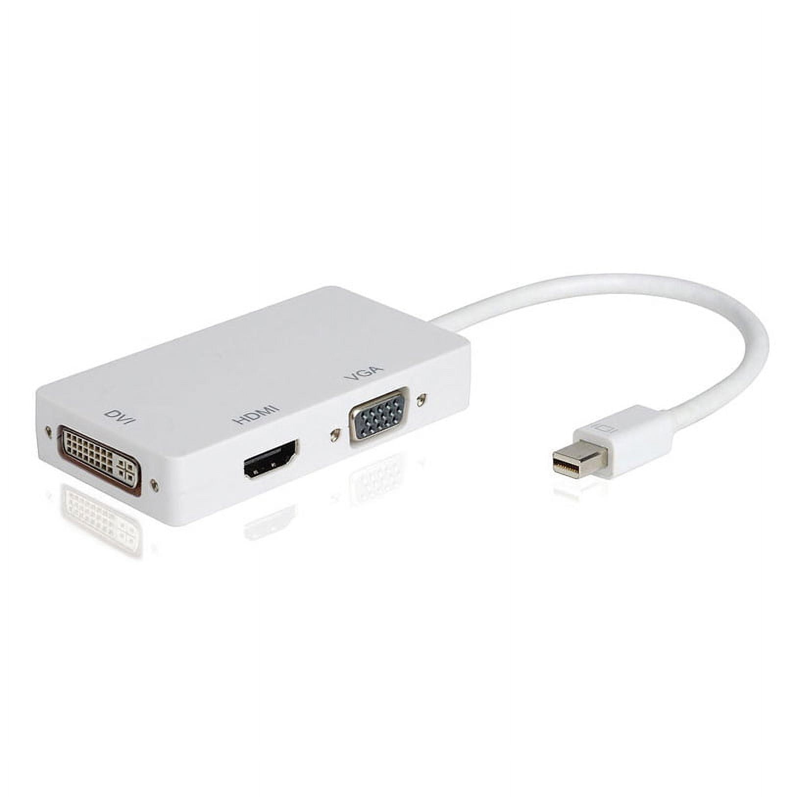 axGear 3 In 1 Thunderbolt Mini Display Port DP To HDMI DVI VGA Adapter ...
