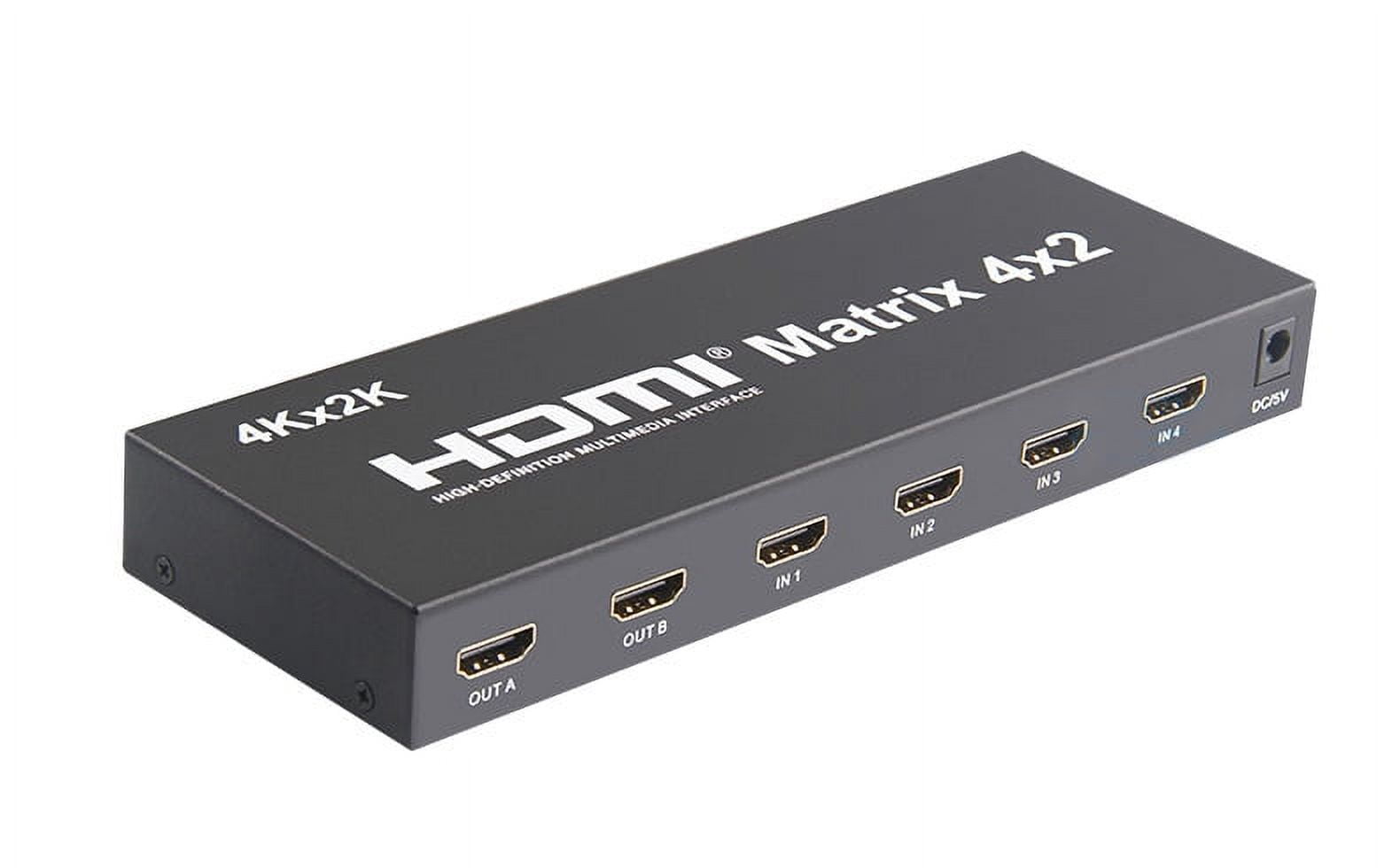 axGear 4x2 HDMI True Matrix Switch Splitter Selector Remote Control 3D ...