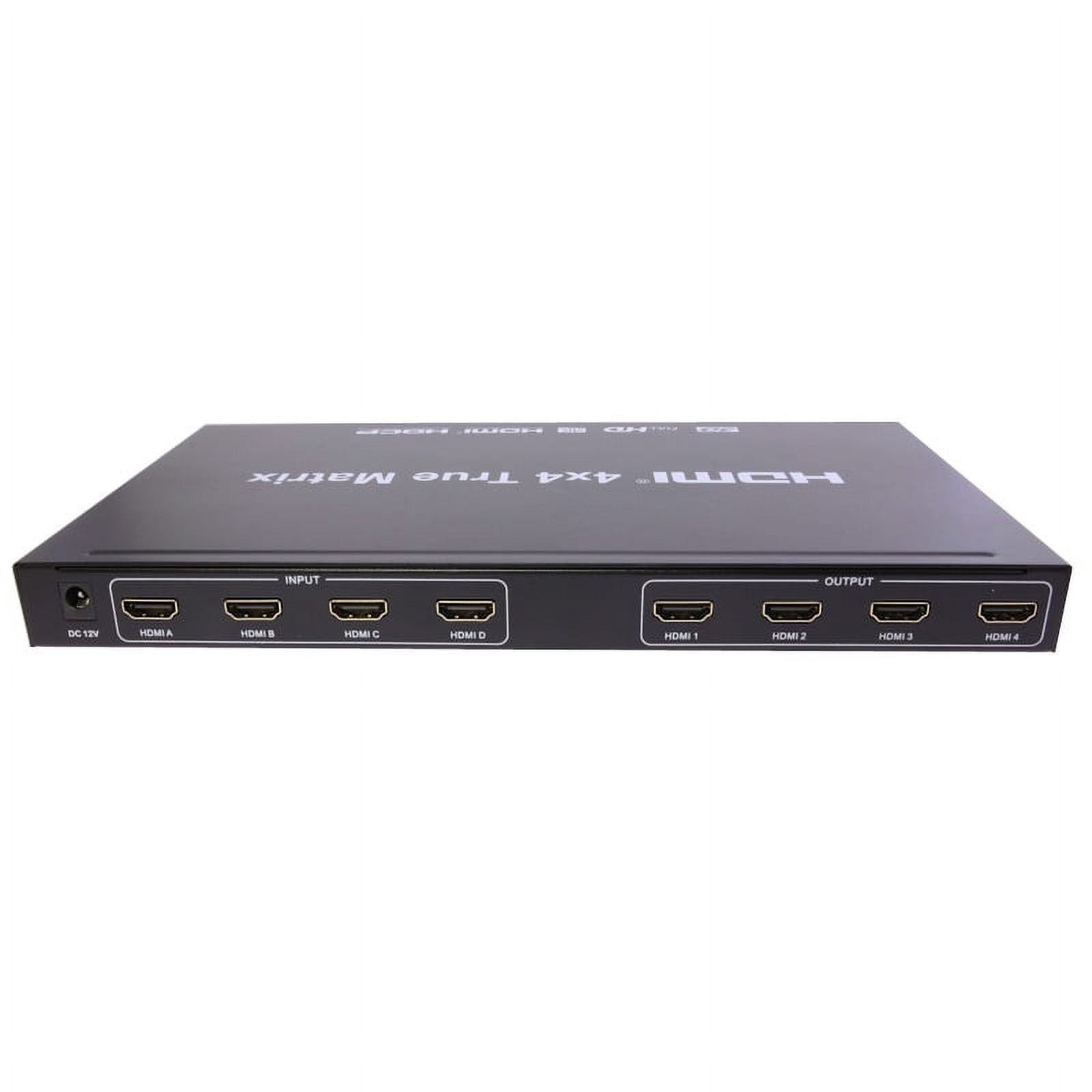 axGear HDMI 4x4 True Matrix Switch Splitter with Remote Control, 3D ...