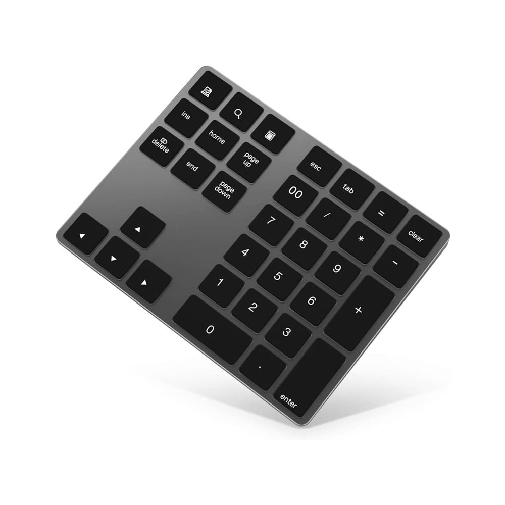 axGear Bluetooth Keyboard Rechargeable Wireless Slim Numeric 34 Keys ...
