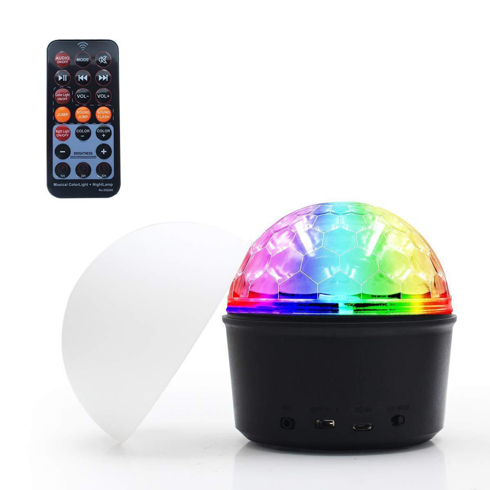 axGear Bluetooth Speaker with RGB Disco LED Light Ball, Sound Activated ...