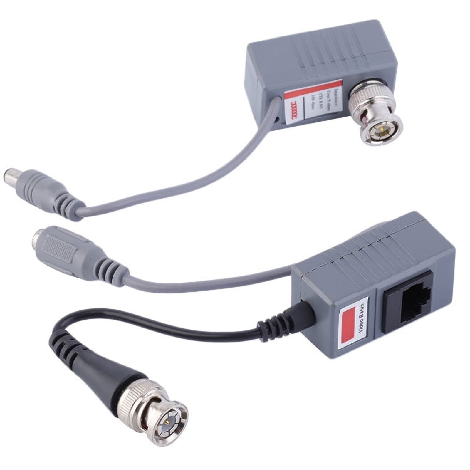 axGear CCTV Coax BNC Video Power Balun Transceiver to CAT5e CAT6 RJ45 ...