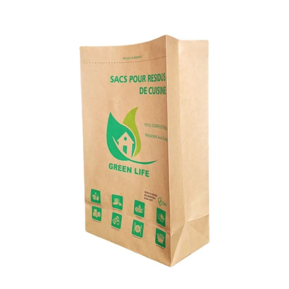 axGear Compostable Bags for Kitchen Food Waste Biodegradable Kraft ...
