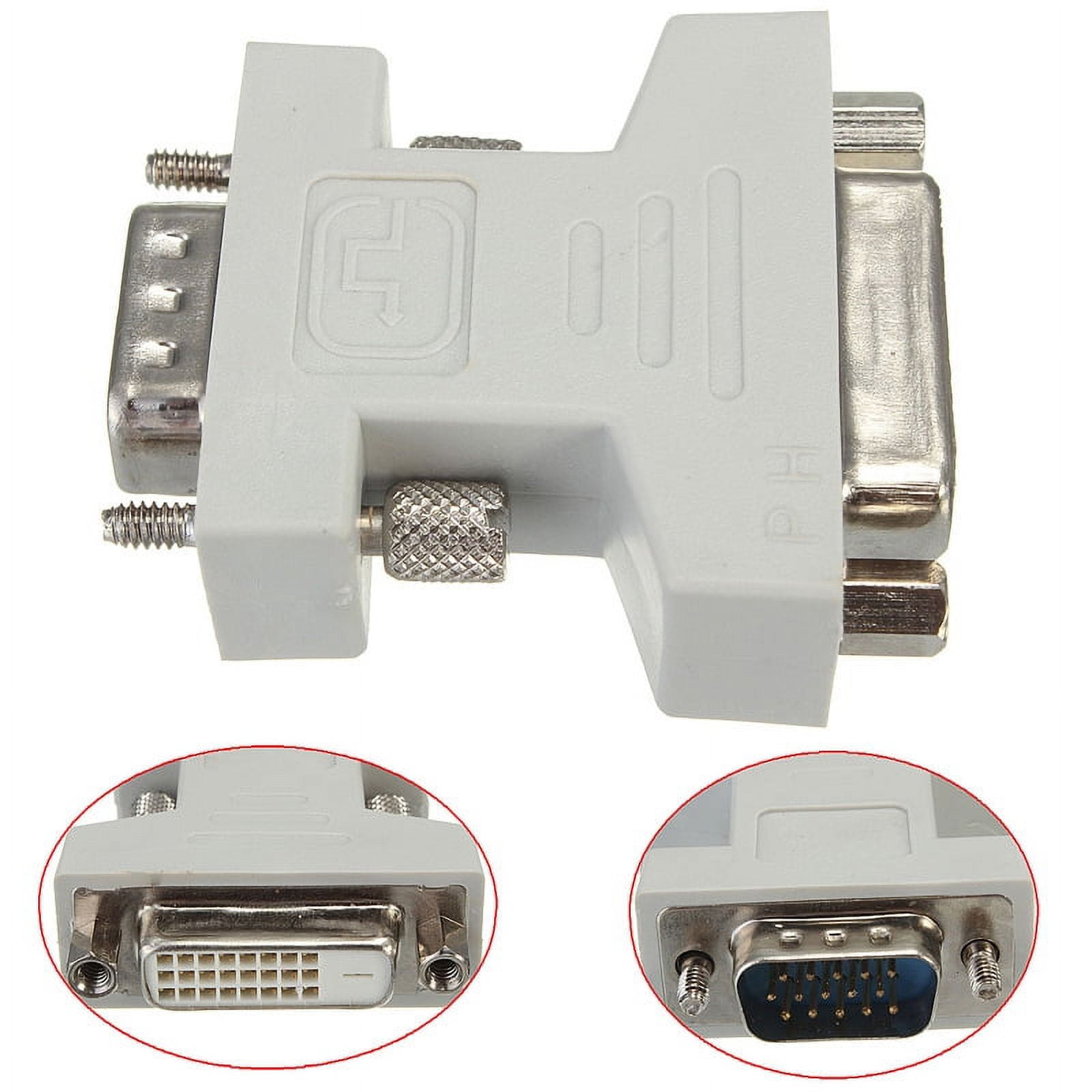 axGear DVI-I Female Analog 24+1 to VGA Male 15-pin Connector Adapter ...