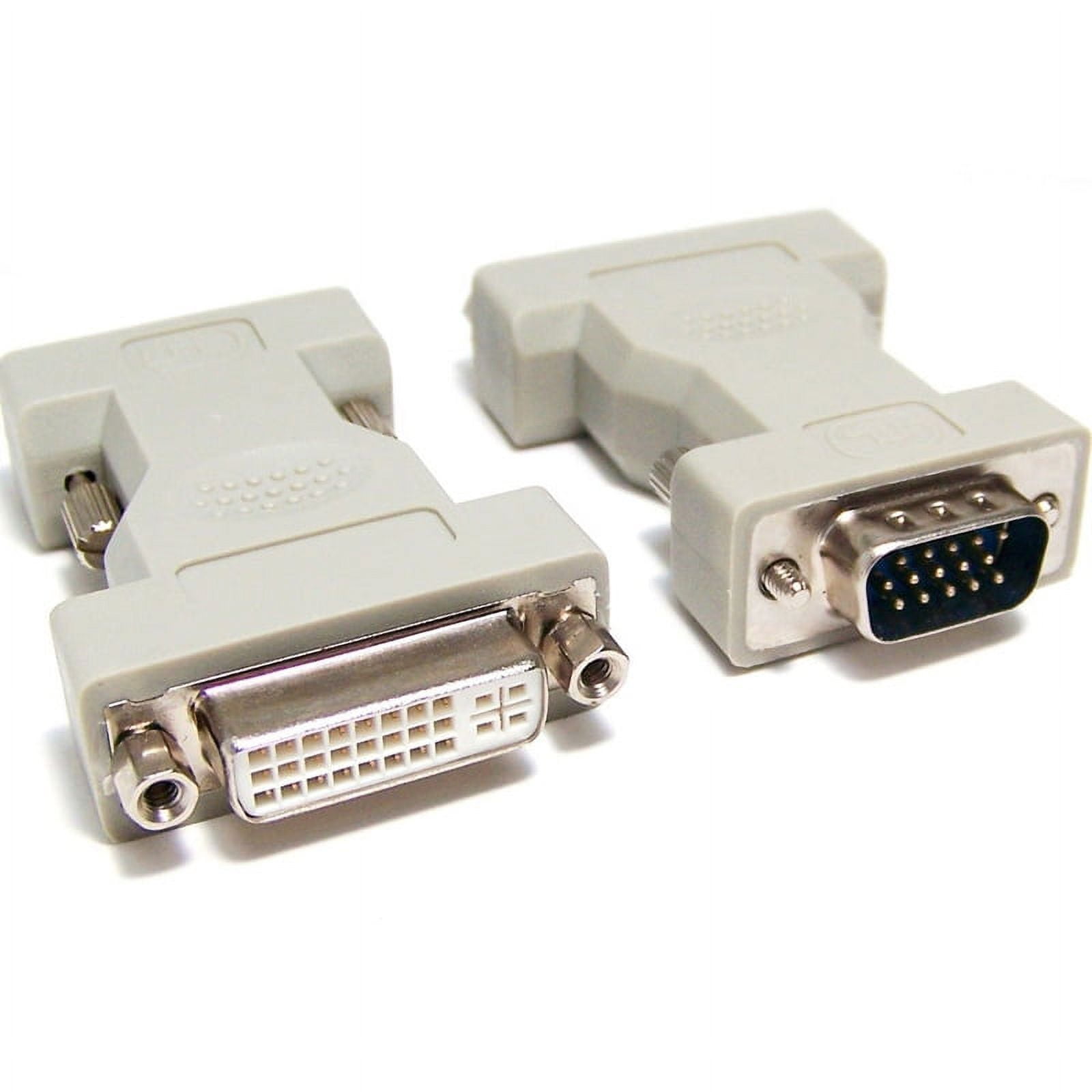 axGear DVI-I Female Analog 24+5 to VGA Male 15-pin Connector Adapter ...