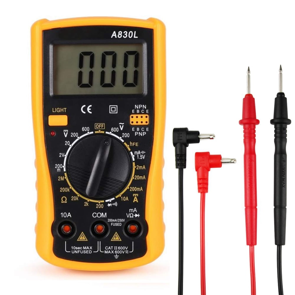 axGear Digital Multimeter LCD AC/DC Ammeter Resistance Capacitance ...