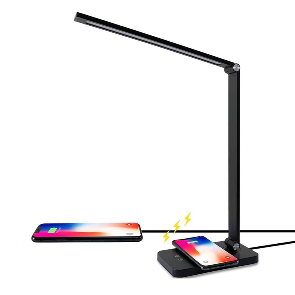 axGear LED Desk Table Lamp with Wireless Charger, USB Port, Touch ...