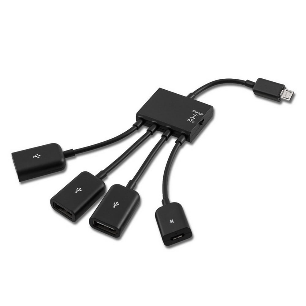 axGear 4 in 1 Micro USB OTG Hub Adapter Cable for Android Phone Tablet ...