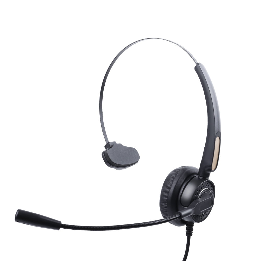 axGear Mono Office Headset with Microphone, RJ9 Jack & 3.5mm Connector ...