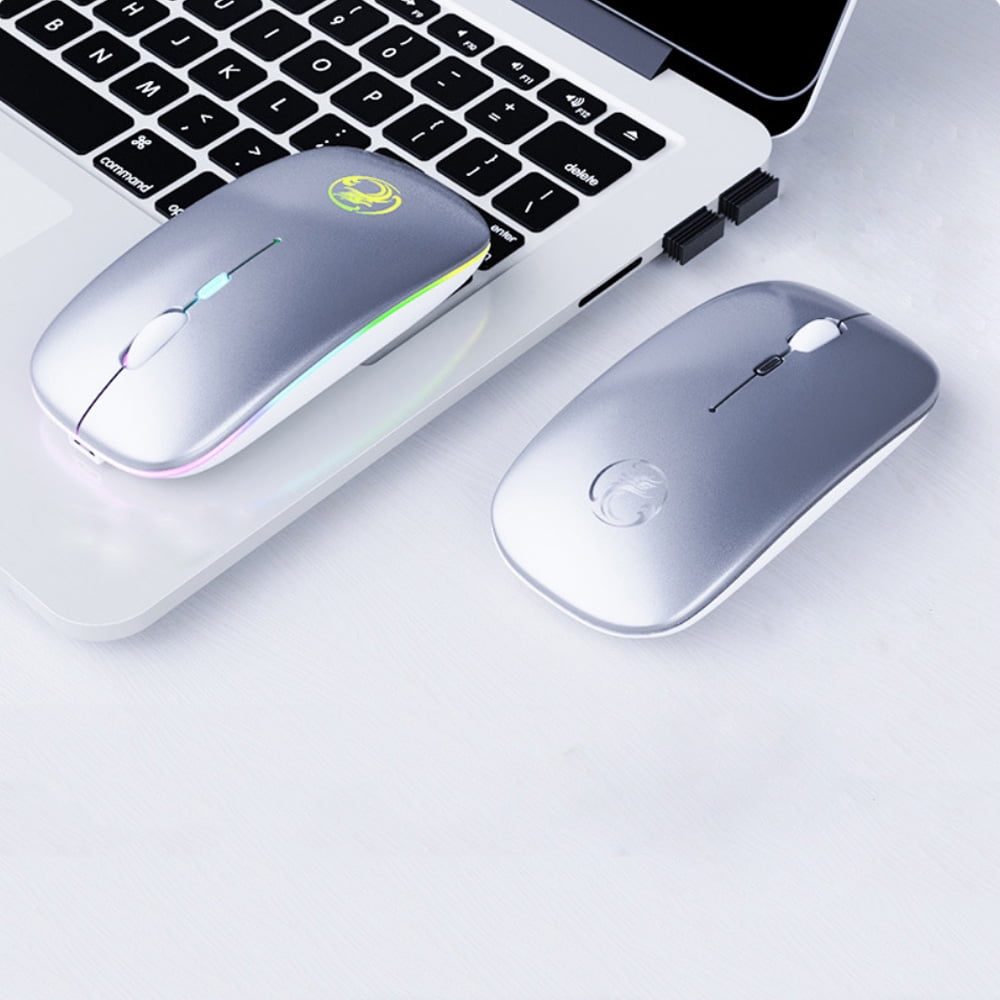 axGear Mouse Wireless Computer Bluetooth 5.0 USB Rechargeable Silent ...
