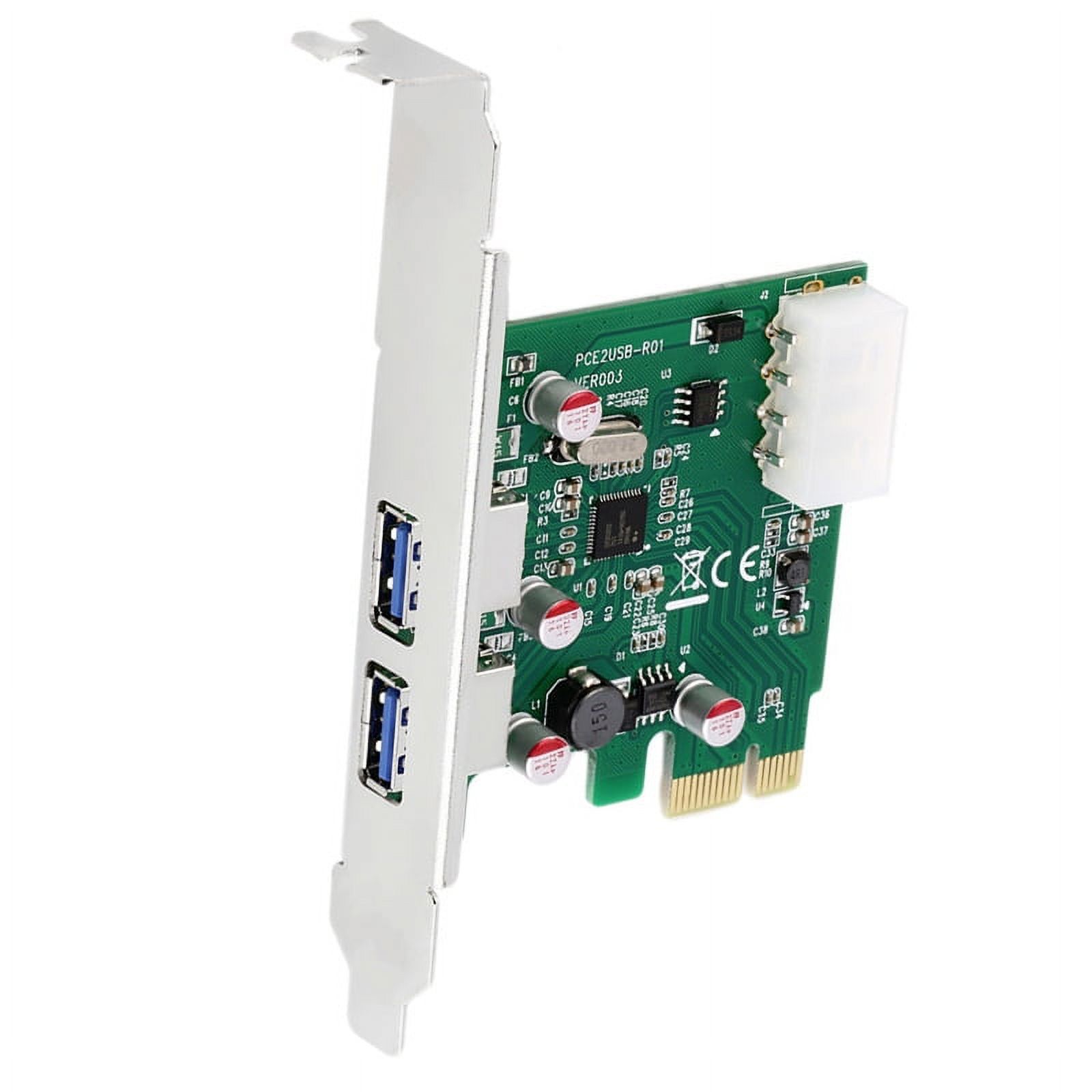 axGear New 2 Port 5Gbps USB 3.0 PCI-E PCI Express Card Adapter for XP ...