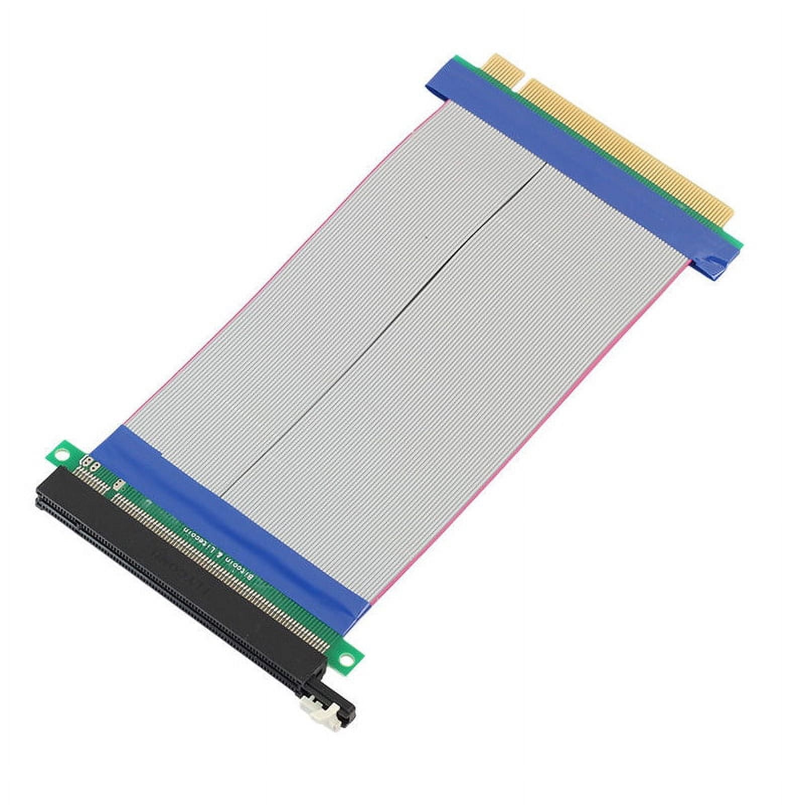 axGear PCI-Express PCI-E 16X to 16X Riser Card Ribbon Extender ...