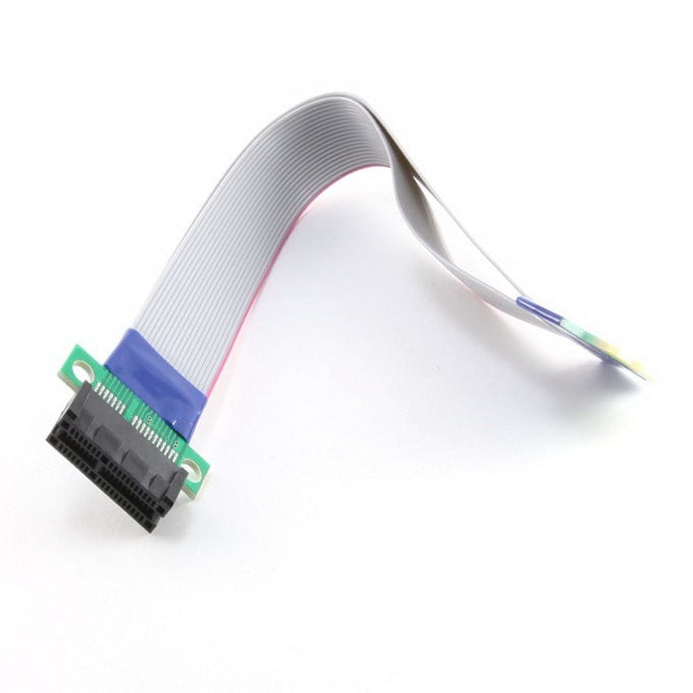 axGear PCI-Express PCI-E 1X Riser Card Ribbon Extender Extension Flex ...