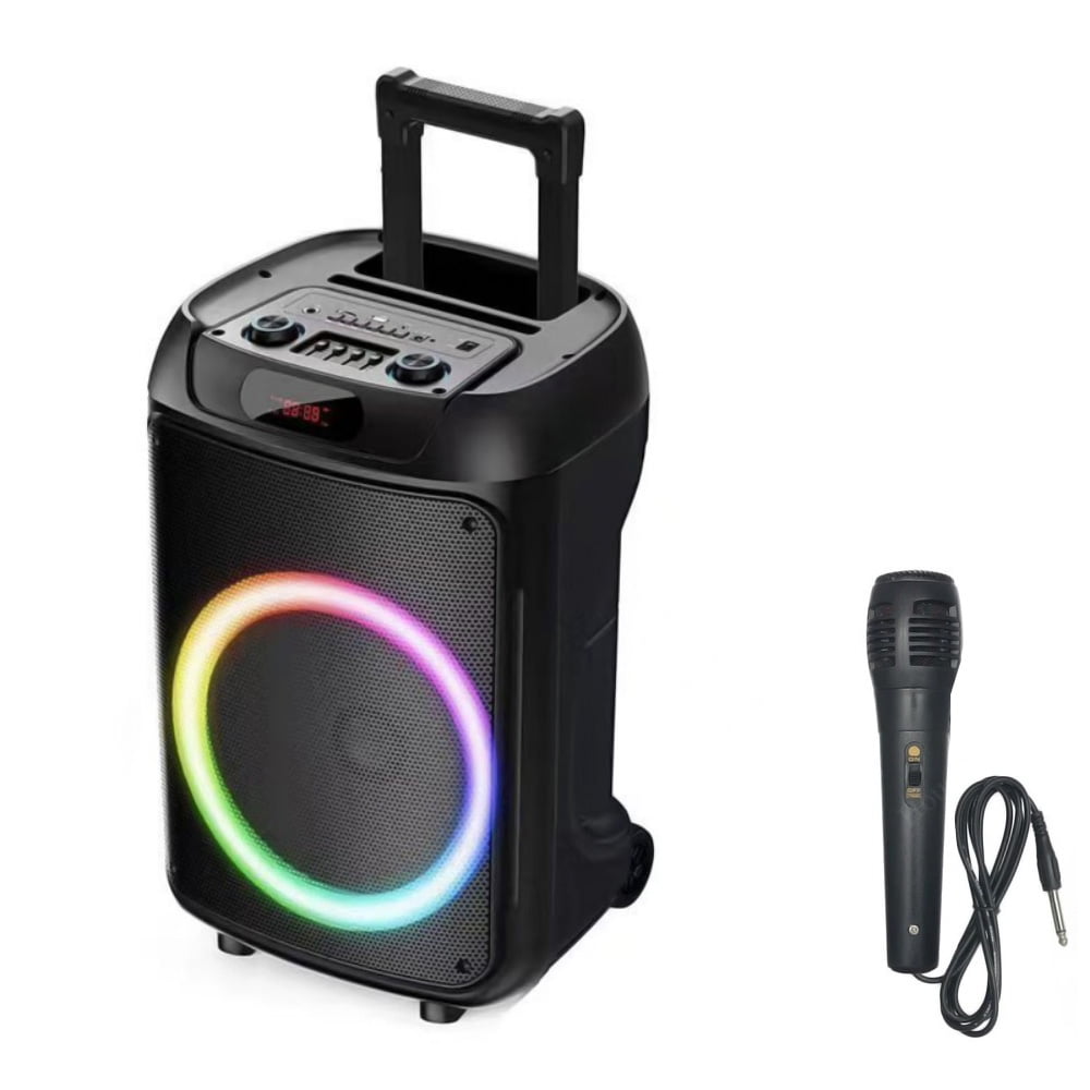 axGear Portable Bluetooth 12 IN Speaker Subwoofer Outdoor LED Light ...