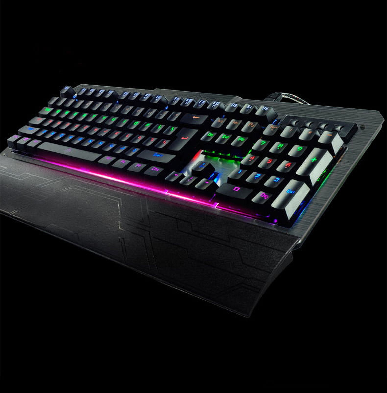 axGear Real Mechanical USB Keyboard Enhanded Gaming Backlit LED ...