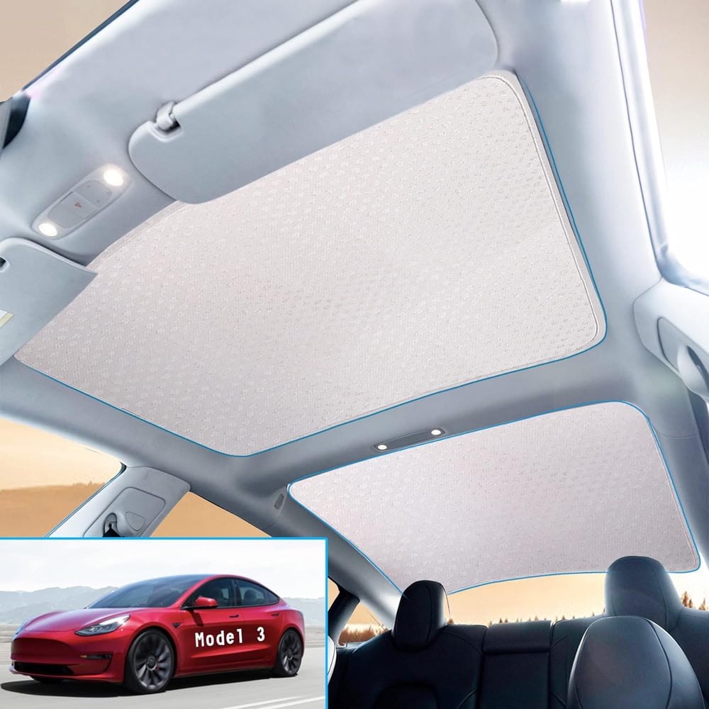 axGear Roof Sunshade for Tesla Model 3 Upgraded Glass Roof UV ...