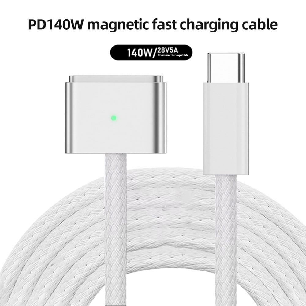 axGear 6.5 Ft USB C to Magsafe 3 Long Charging Cable, LED Indicator ...