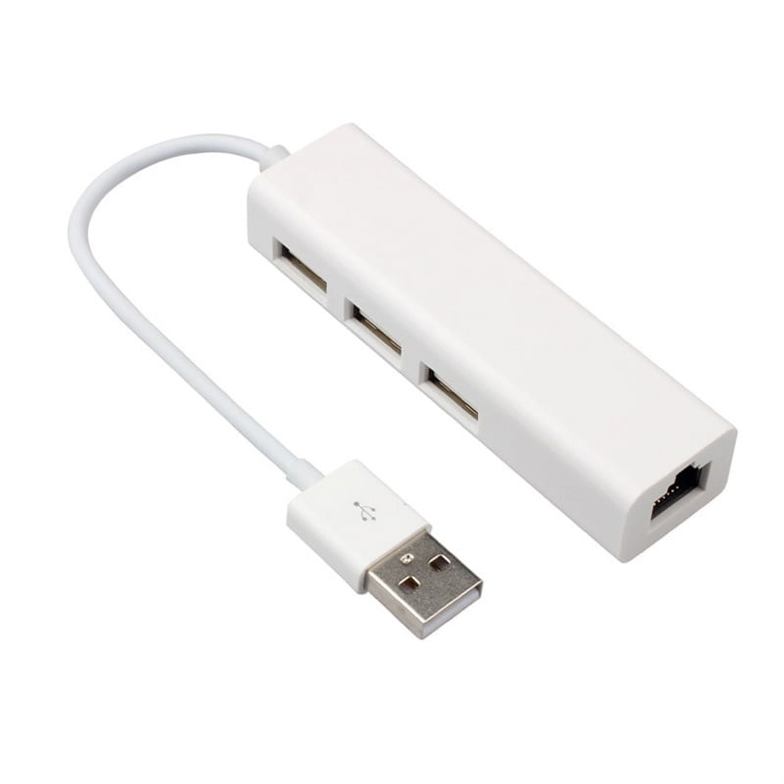 axGear USB to LAN Ethernet RJ45 Network Adapter with 3 Port USB 2.0 HUB ...