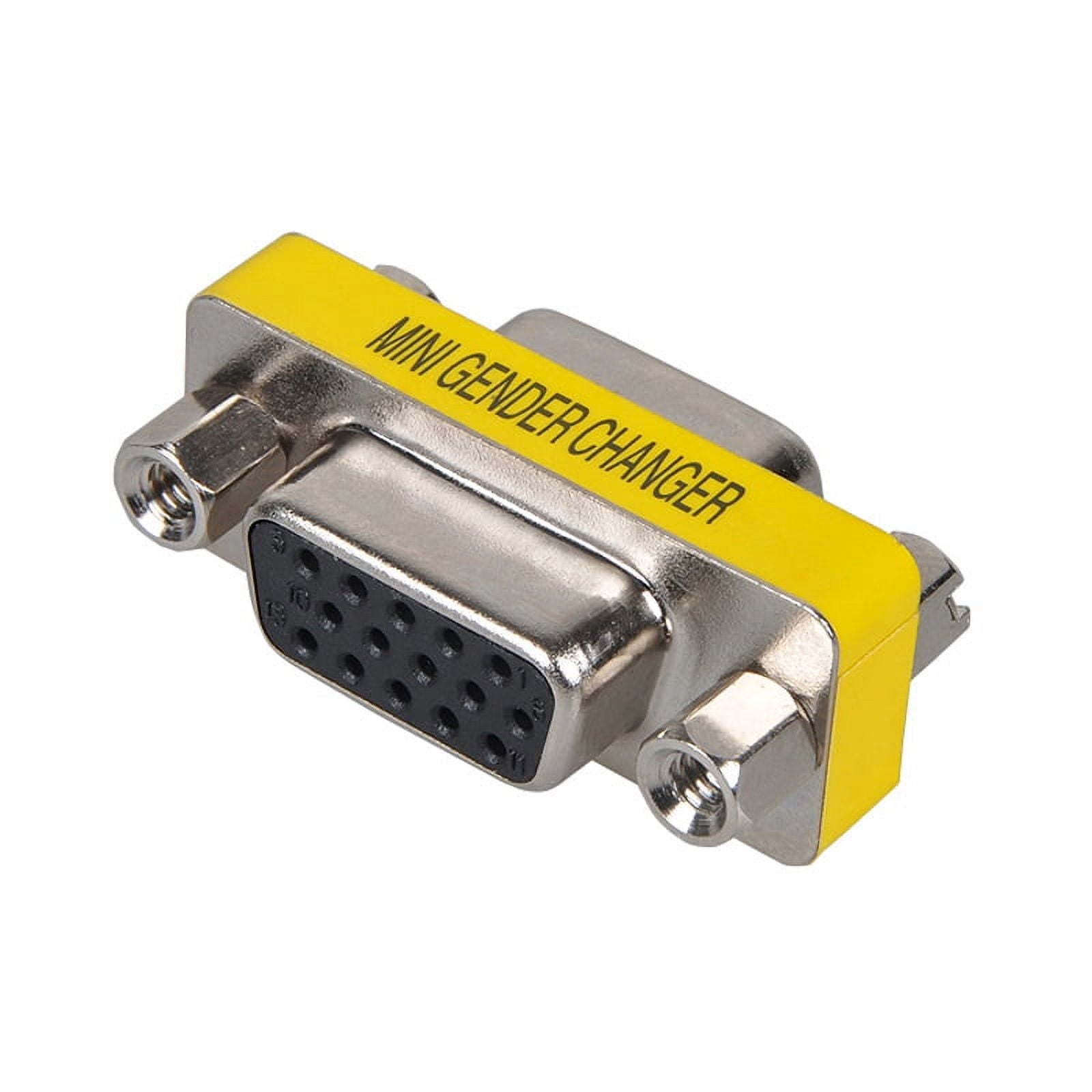 axGear VGA SVGA 15 Pin Female to Female F/F Mini Gender Changer Adapter ...