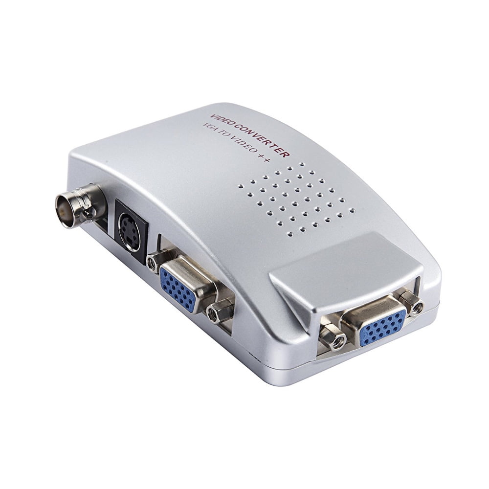 axGear VGA to BNC S-Video Converter Box Adapter Coaxial Video Out ...