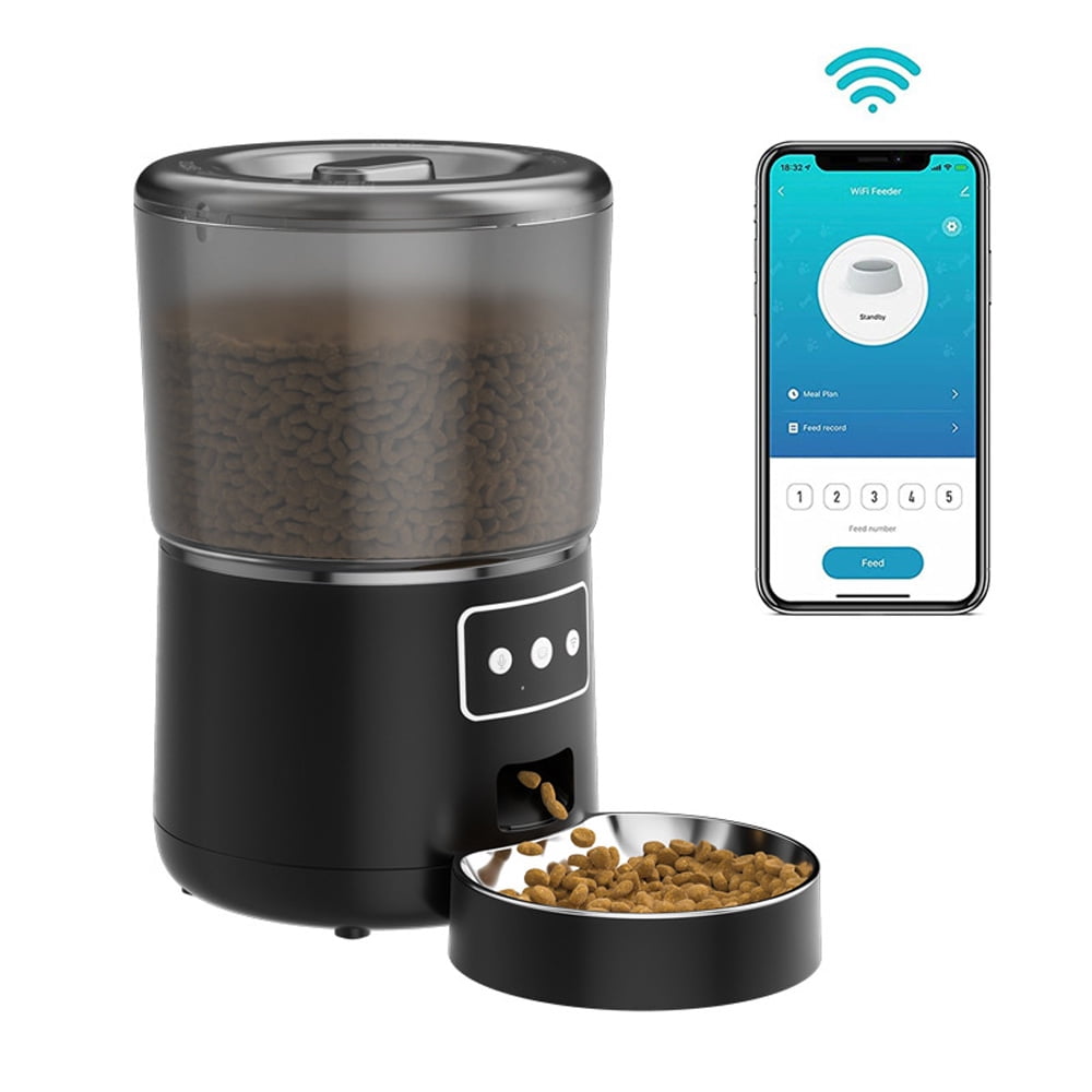 Ax Gear Automatic WiFi Pet Feeder, 4L Dry Food Dispenser for Cats and ...