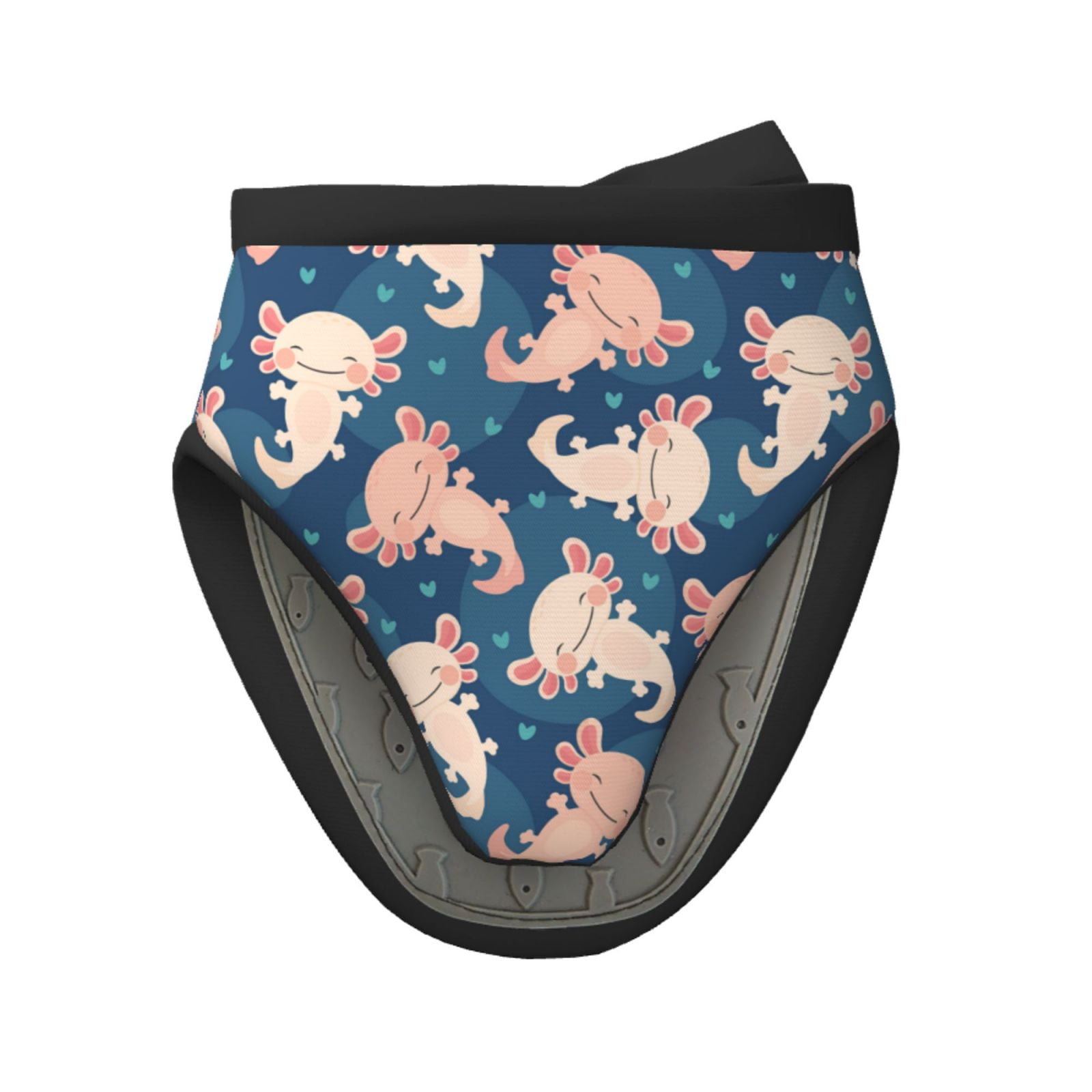 axolotl kawaii heart cute Oven Mitts Heat Resistant with Hanging Loop ...