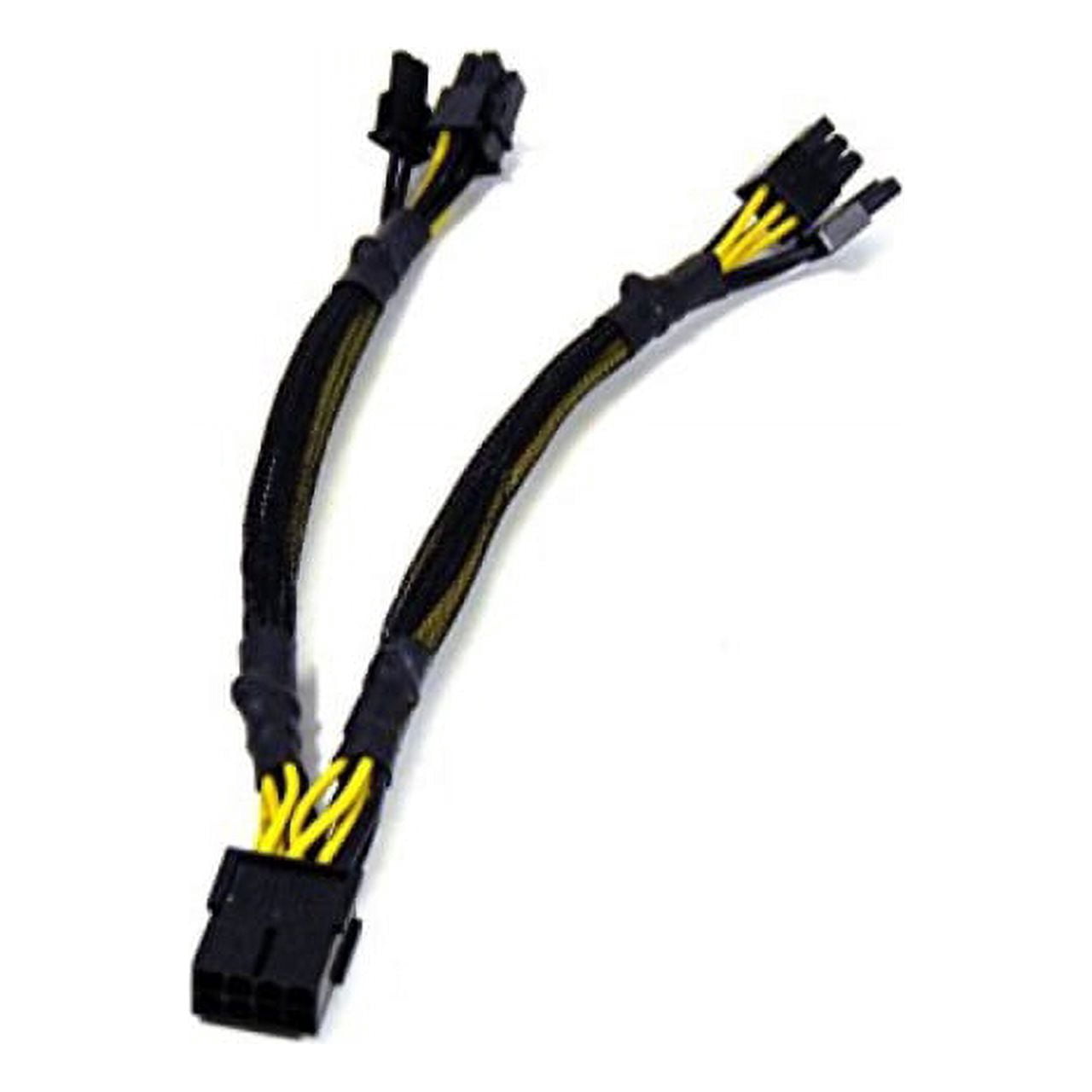 aya 11-inch 18awg pci-express (pci-e) 8-pin male to 2x pci-e 6+2 female ...