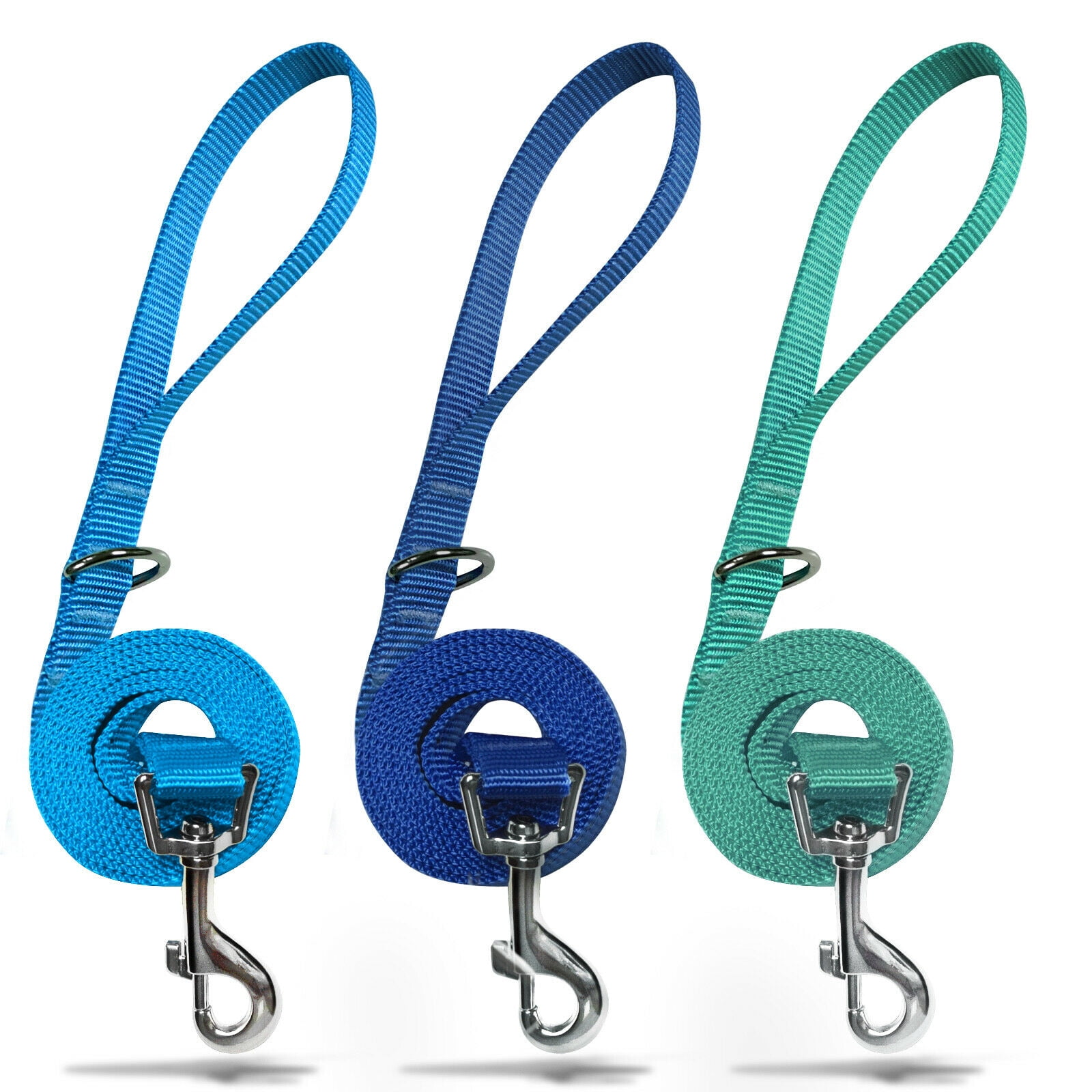 azuza 3 Pack Lightweight Nylon Dog Leashes for Small, Medium, Large ...