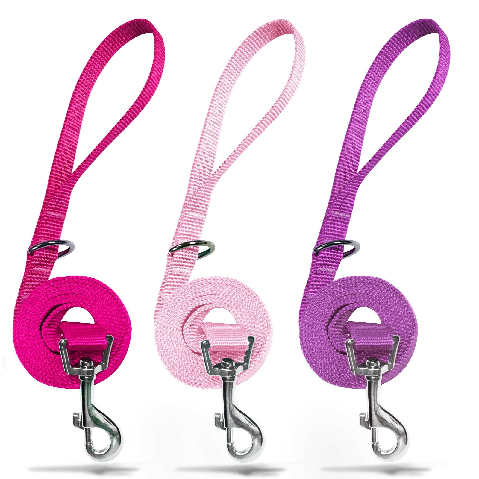 azuza 3 Pack Nylon Dog Leashes Strong & Durable Basic Leash 4/5/6 FT ...
