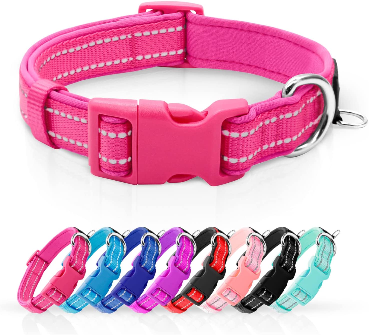 Reflective AirTag Dog Collar,Padded for Apple Air Tag Adjustable Dog ...
