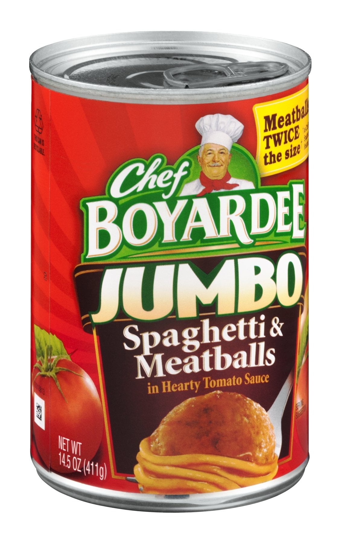 b'Chef Boyardee, Jumbo Spaghetti and Meatballs, KKS1 14.5-Ounce Can ...