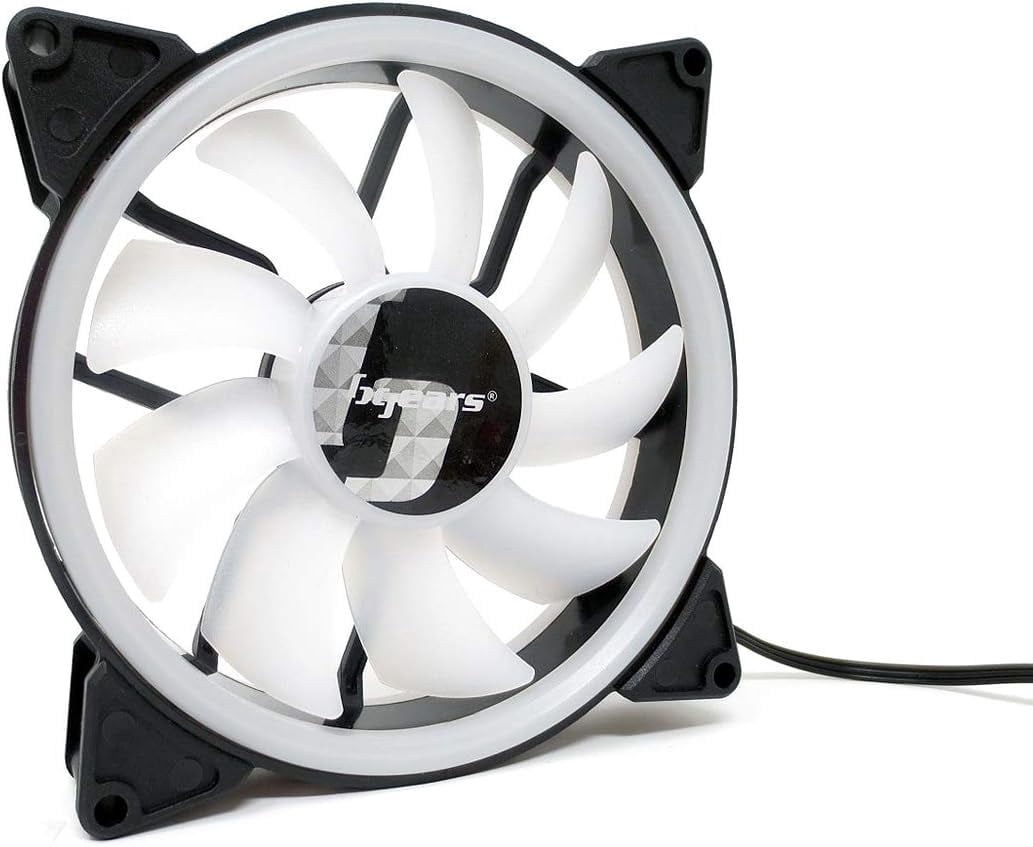 b-DualRing 120 White Fan with 30 LEDs Front and Back Lighting Effect at ...