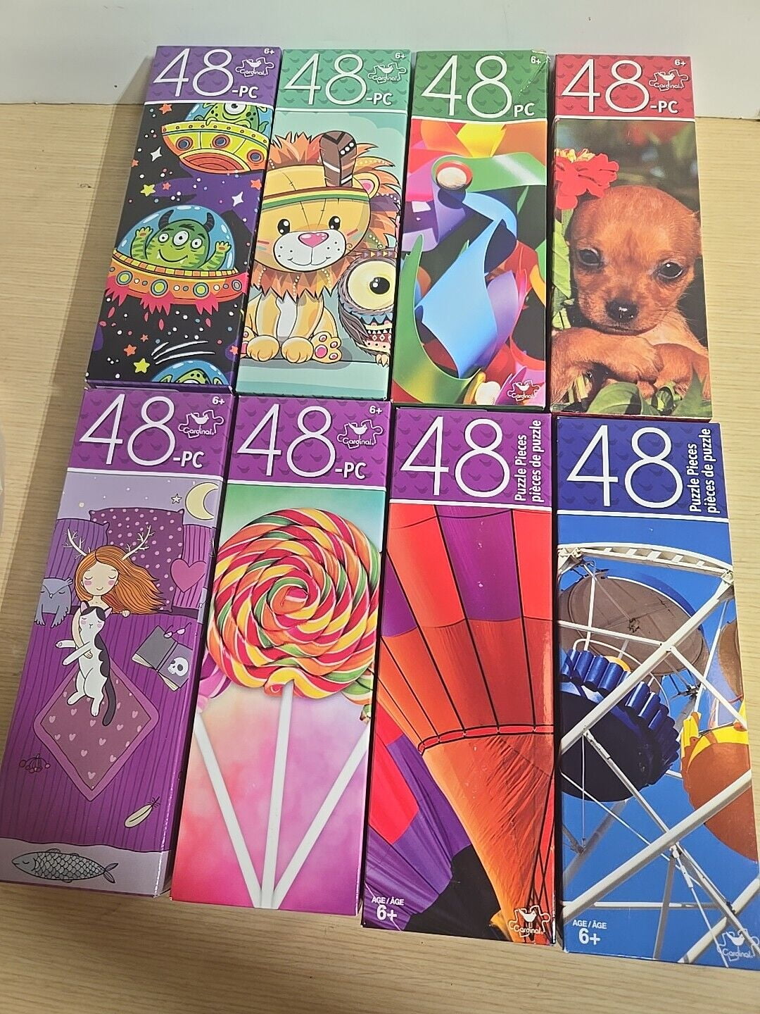 #F Lot of 8 Jigsaw Puzzles 48 Piece Fair Ride & solar system 9X10 ...