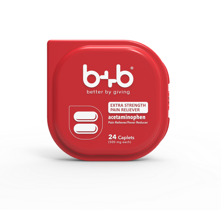 B B EXTRA STRENGTH Acetaminophen Caplets Pain Reliever, 45% OFF