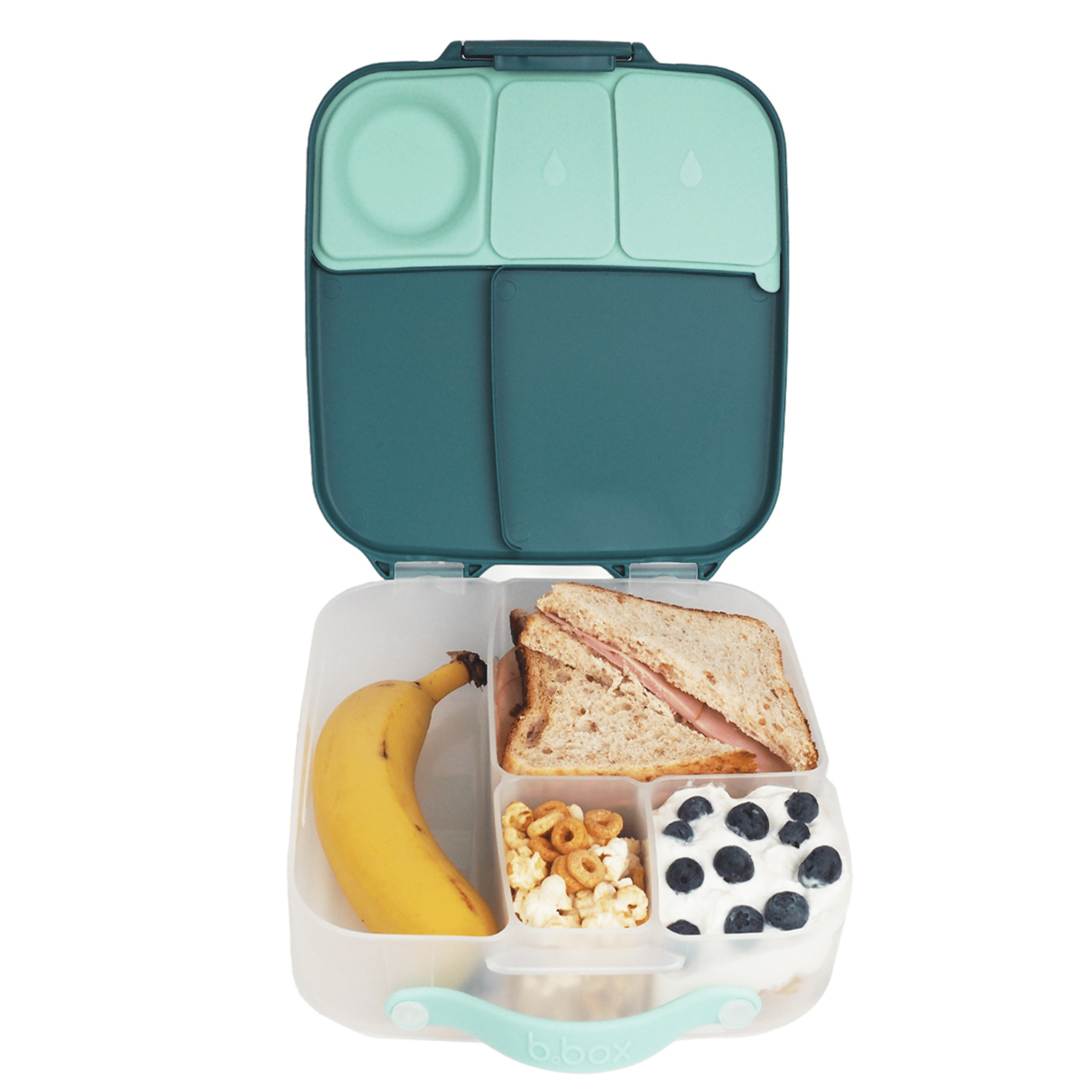b.box Lunch Box for Kids - 4 Compartment Lunchbox - 2L (Emerald Forest ...