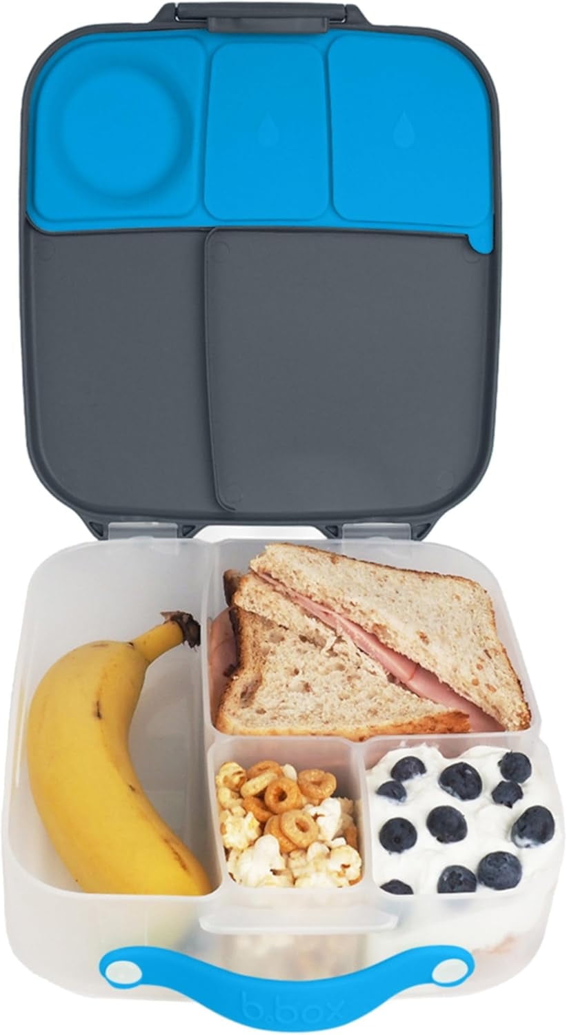 b.box Oversized Lunch Box for Kids: Bento Box w/ 4 Compartments (2 Leak ...
