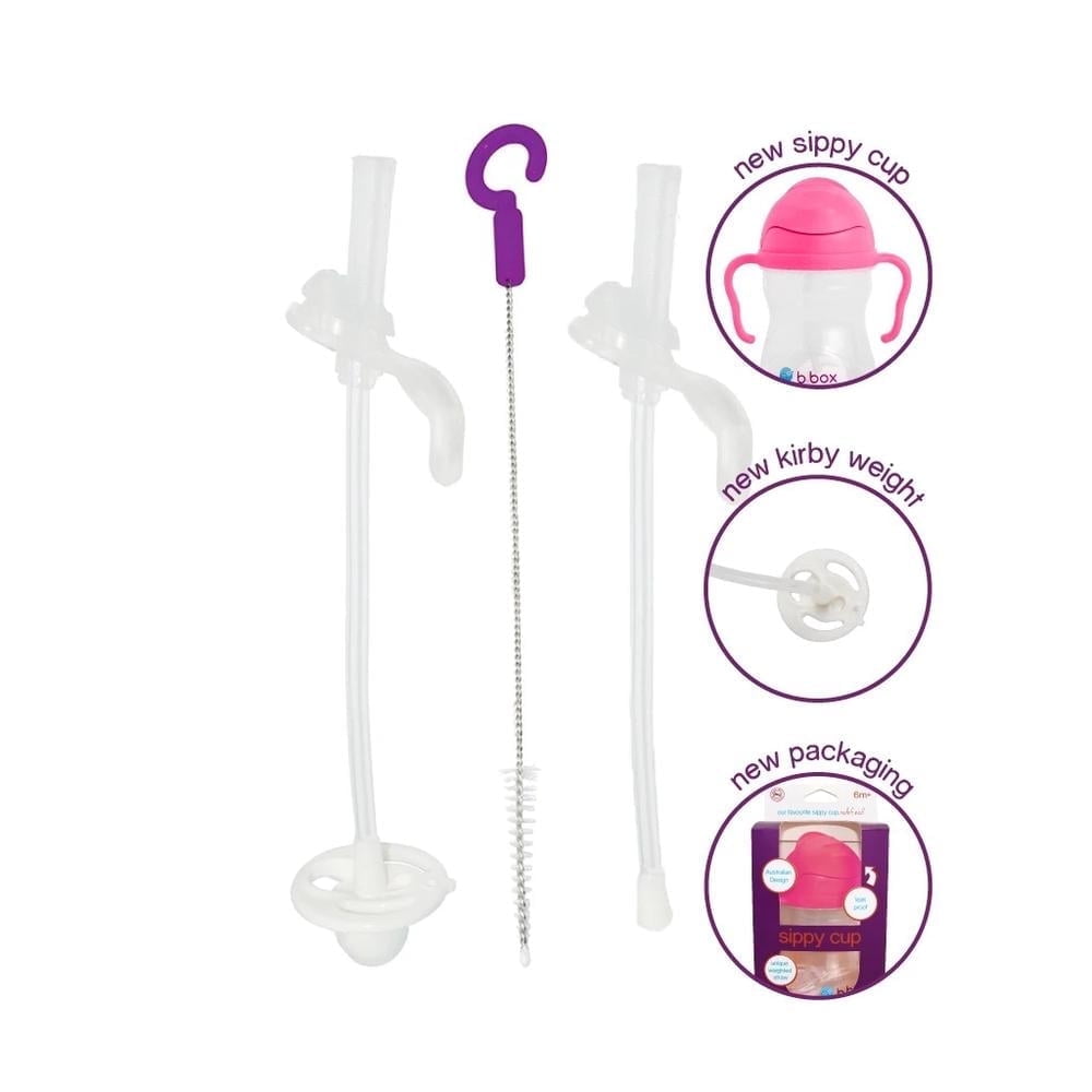 b.box Sippy Cup Replacement Straws, Weighted Straw, Cleaning Brush ...