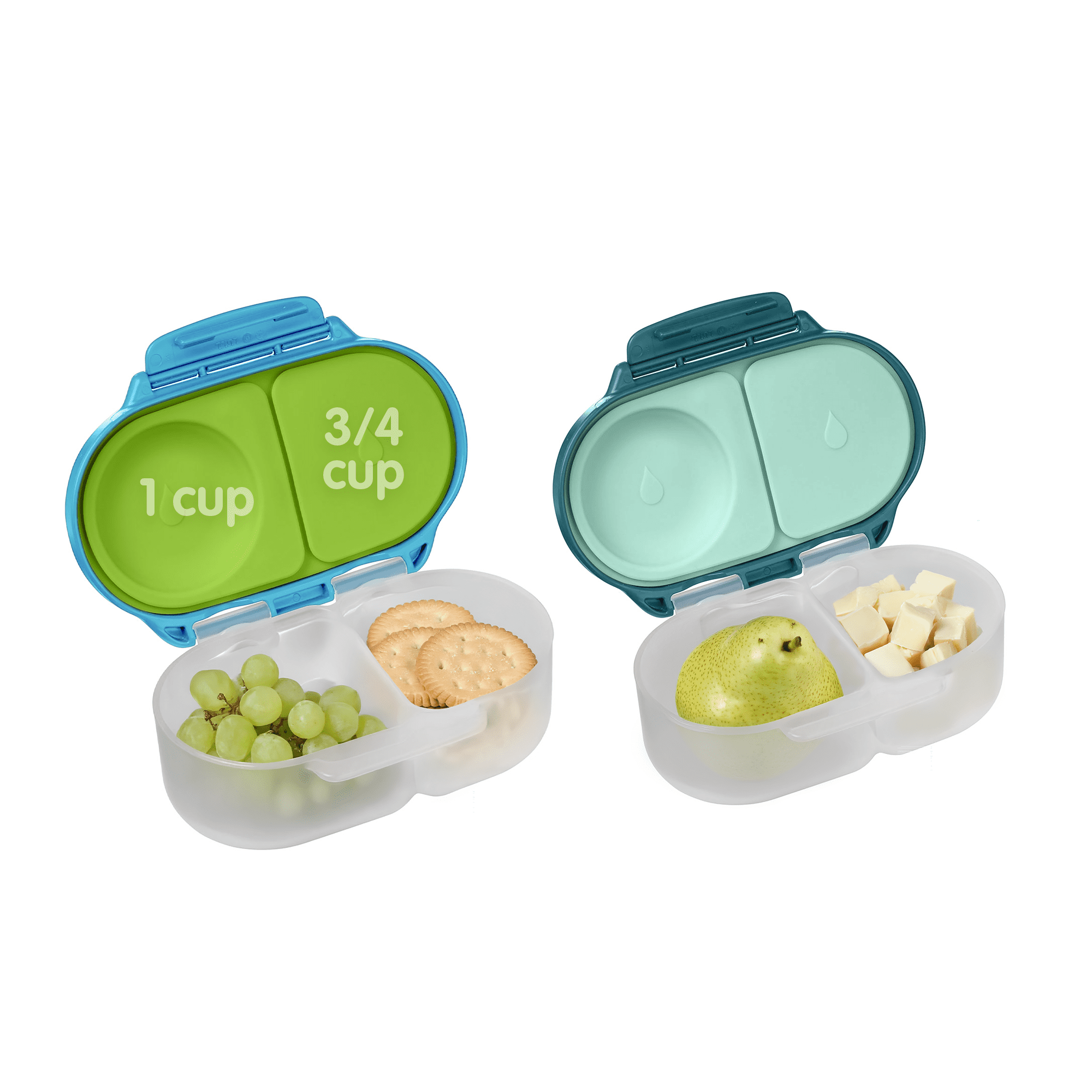 b.box Snack Box (2-pack) for Kids & Toddlers: 2 Compartment Snack ...