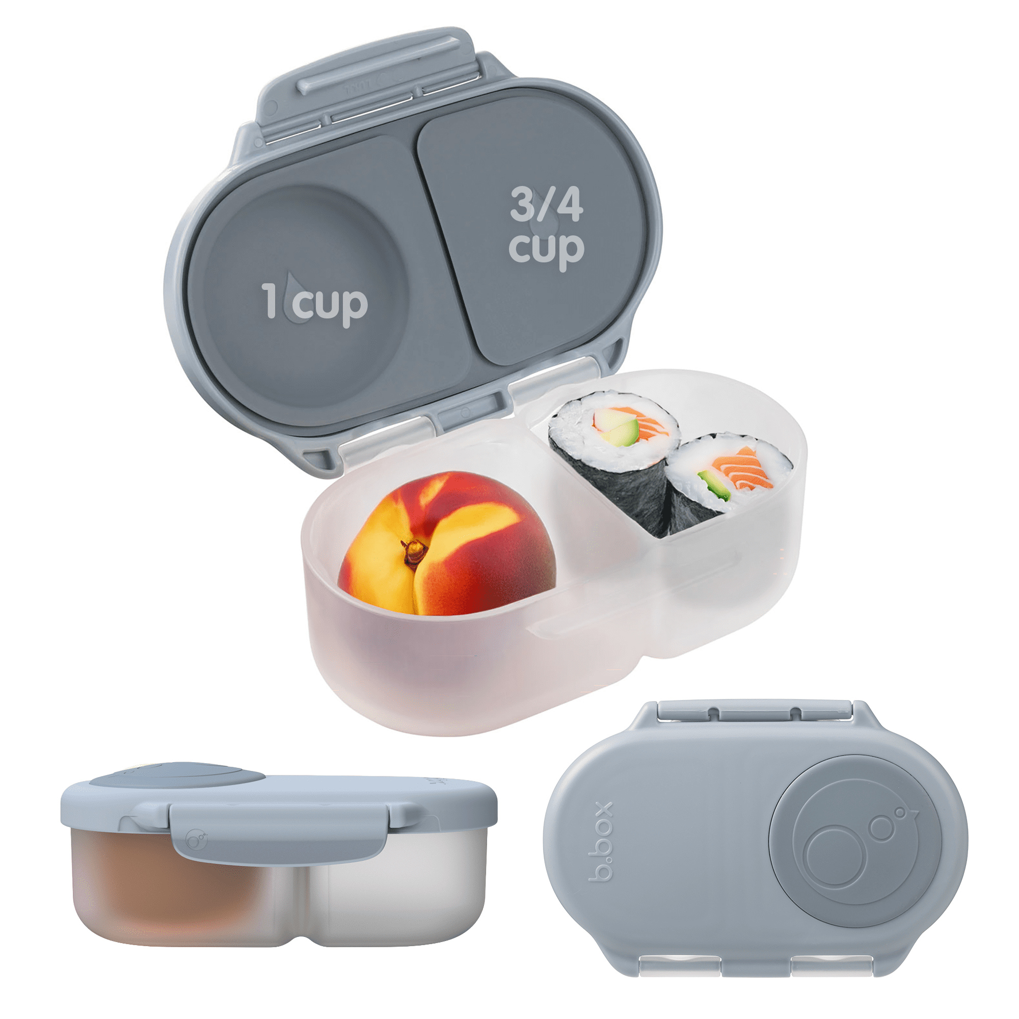 b.box Snack Box for Kids & Toddlers: 2 Compartment Snack Containers ...