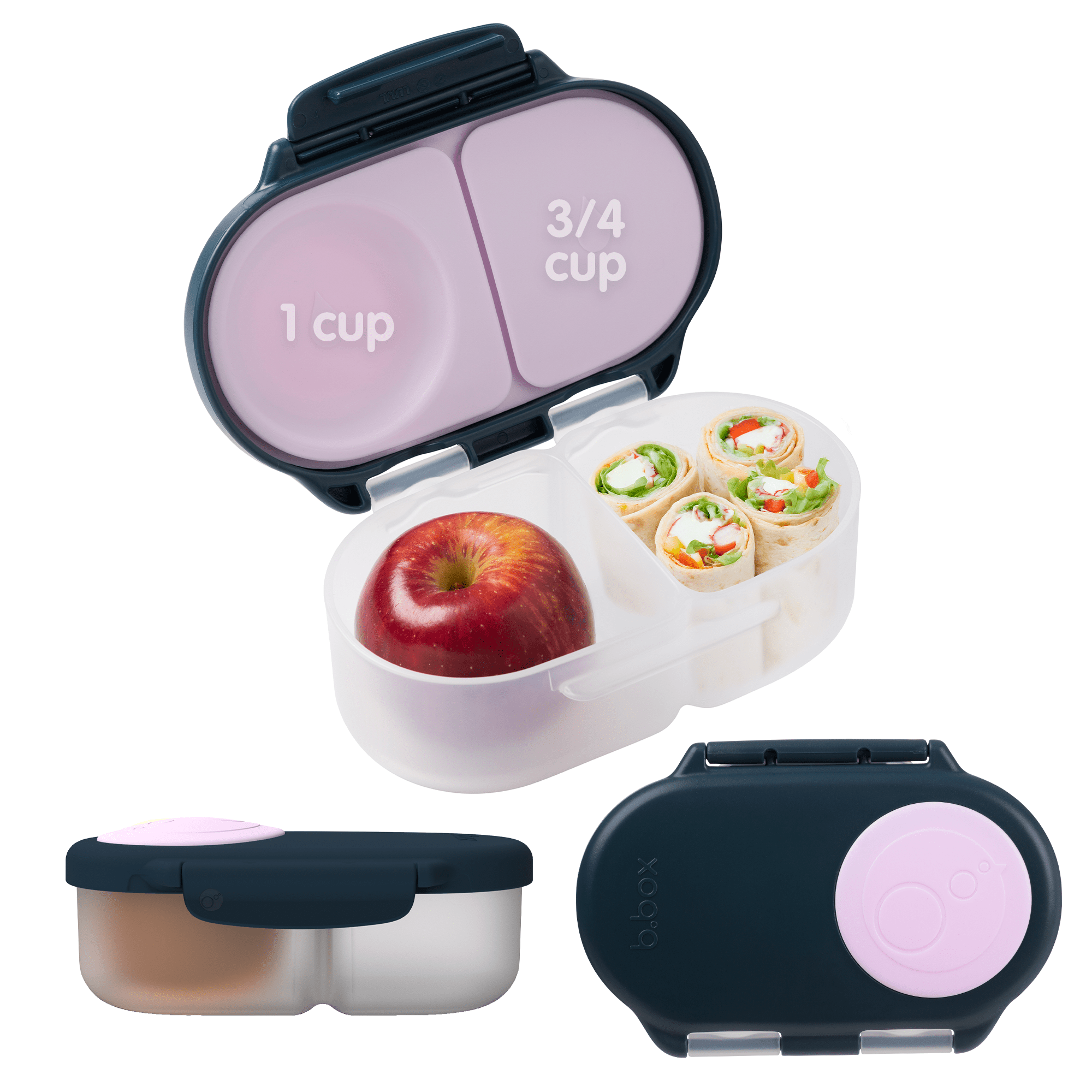 b.box Snack Box for Kids & Toddlers: 2 Compartment Snack Containers ...