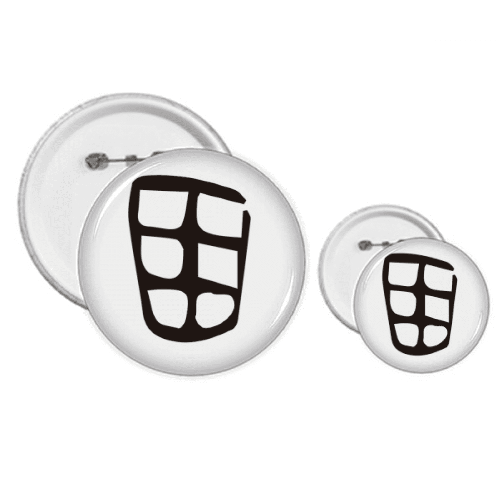 b inscription chinese surname character tian pins badge button design ...