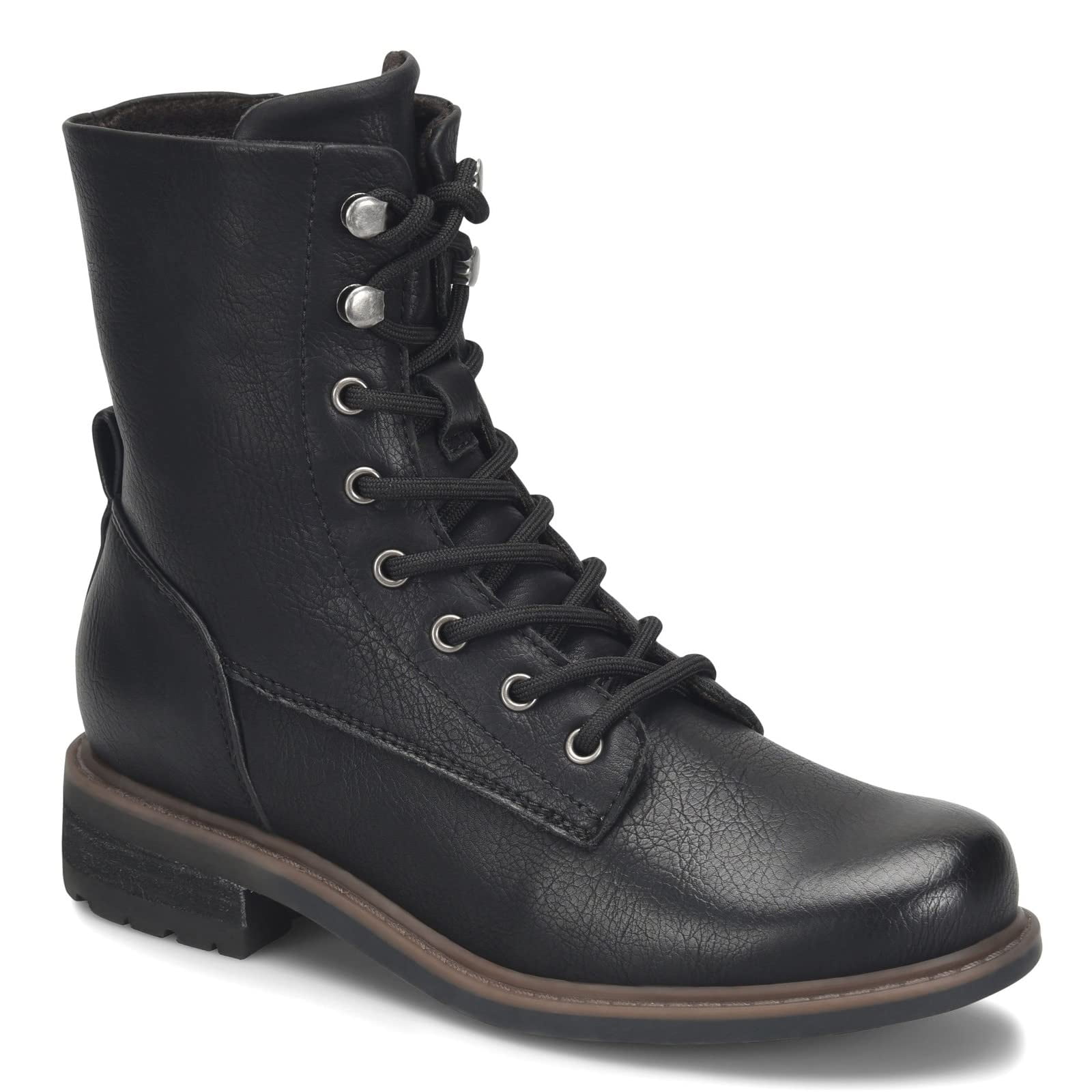 b.o.c. Carter Block Heel Womens' Lace Up Boots, Black, 6 - Walmart.com