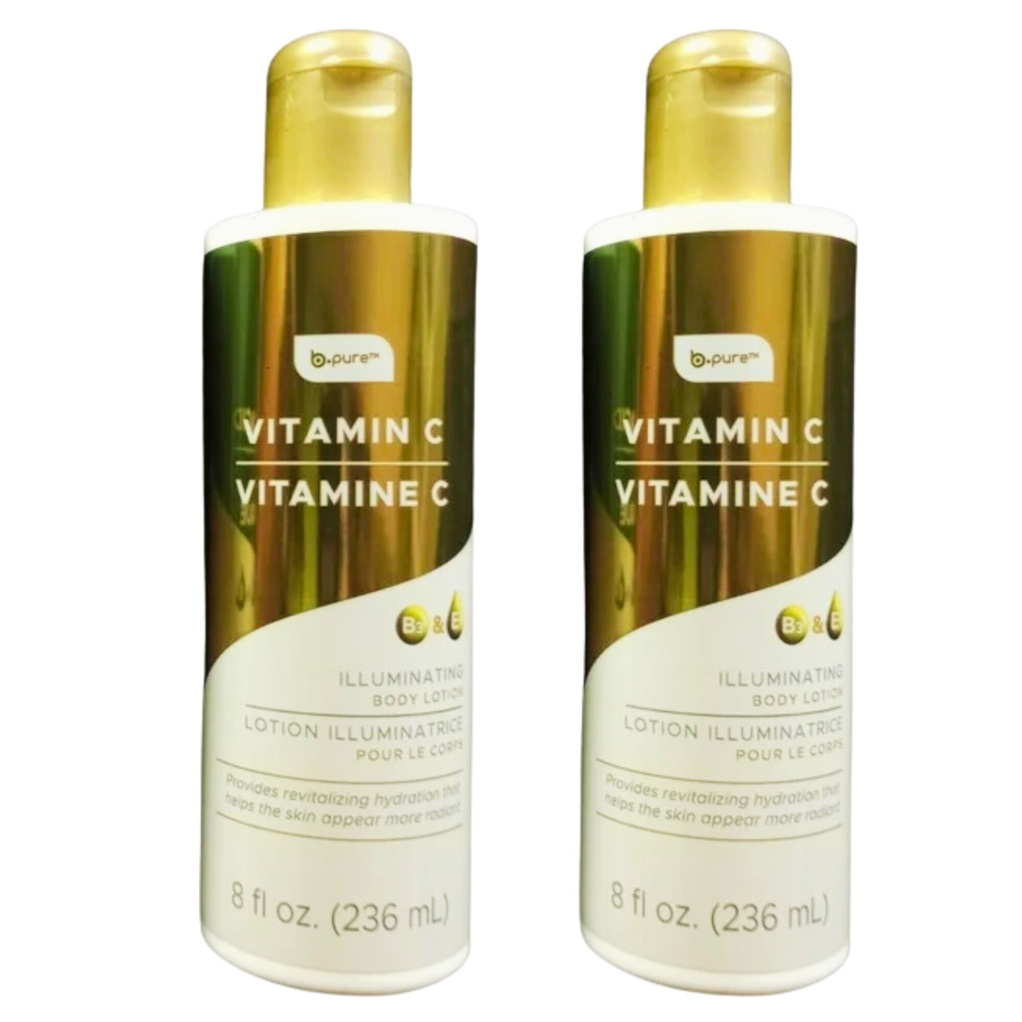 b.pure Vitamin C, B3, E, Illuminating Body Lotion 8 ounces Pack of 2 ...