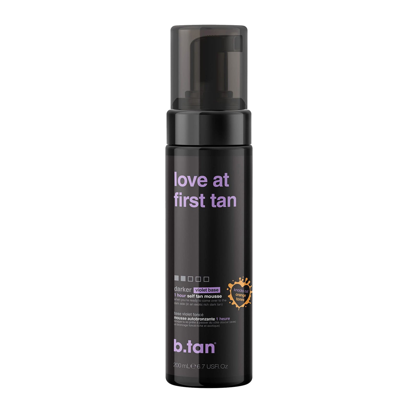 b.tan Violet Base Self Tanner Mousse for Face & Body Fast 1 Hour ...