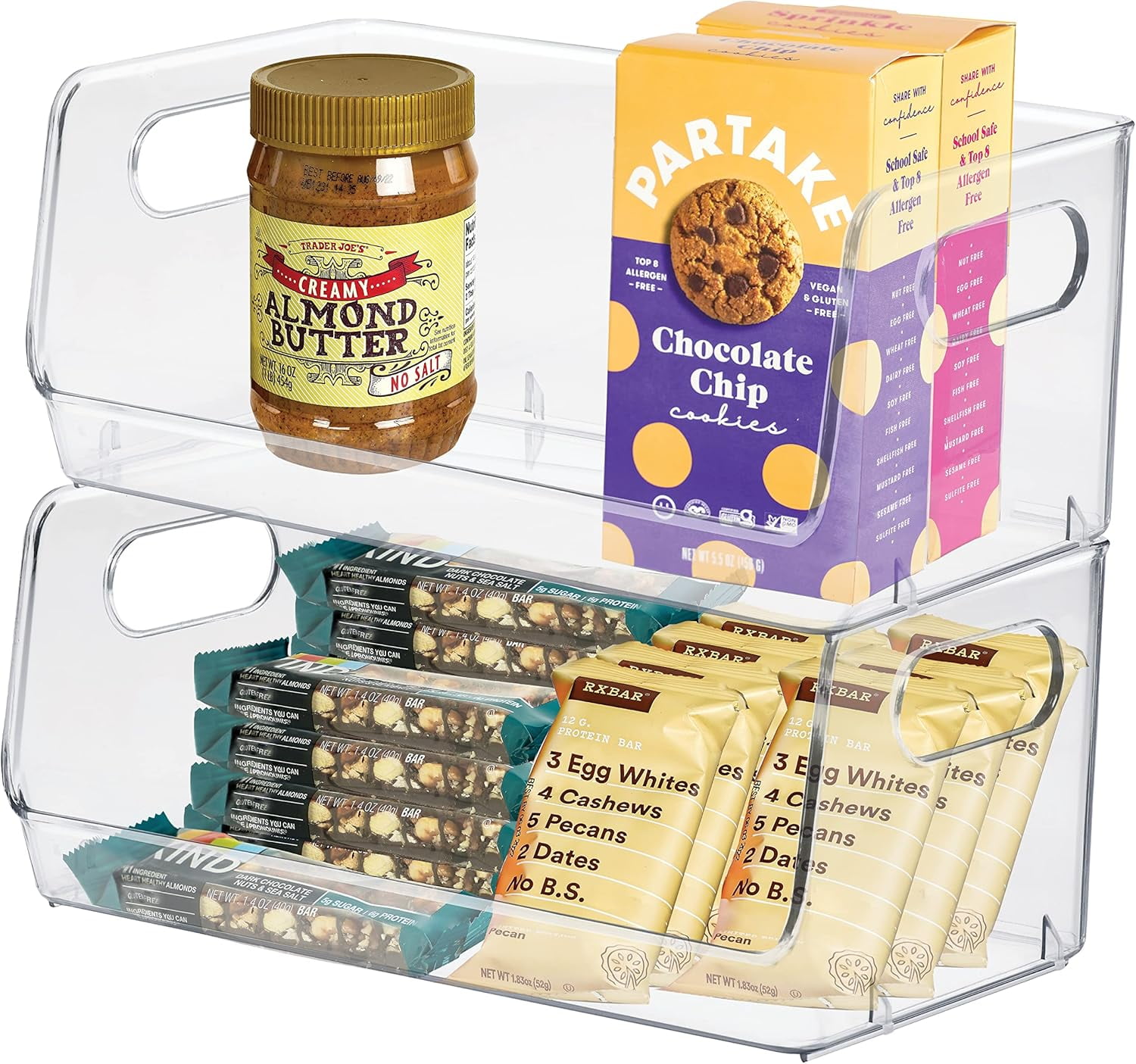 bHome & Co. 2 Stackable Storage Bins, Sturdy Organizer Bins, Stacking ...