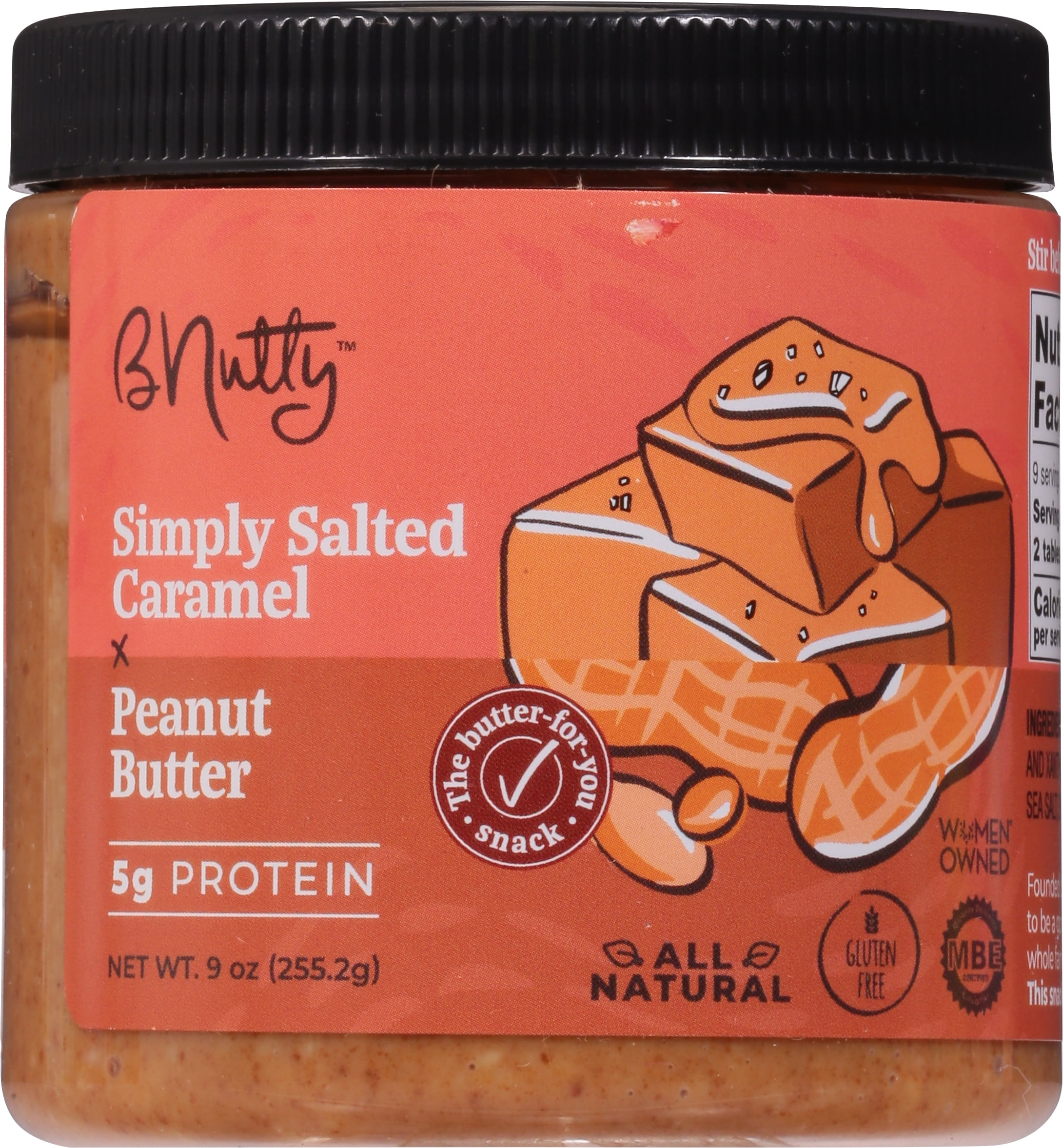 bNutty Simply Salted Caramel Peanut Butter - Walmart.com