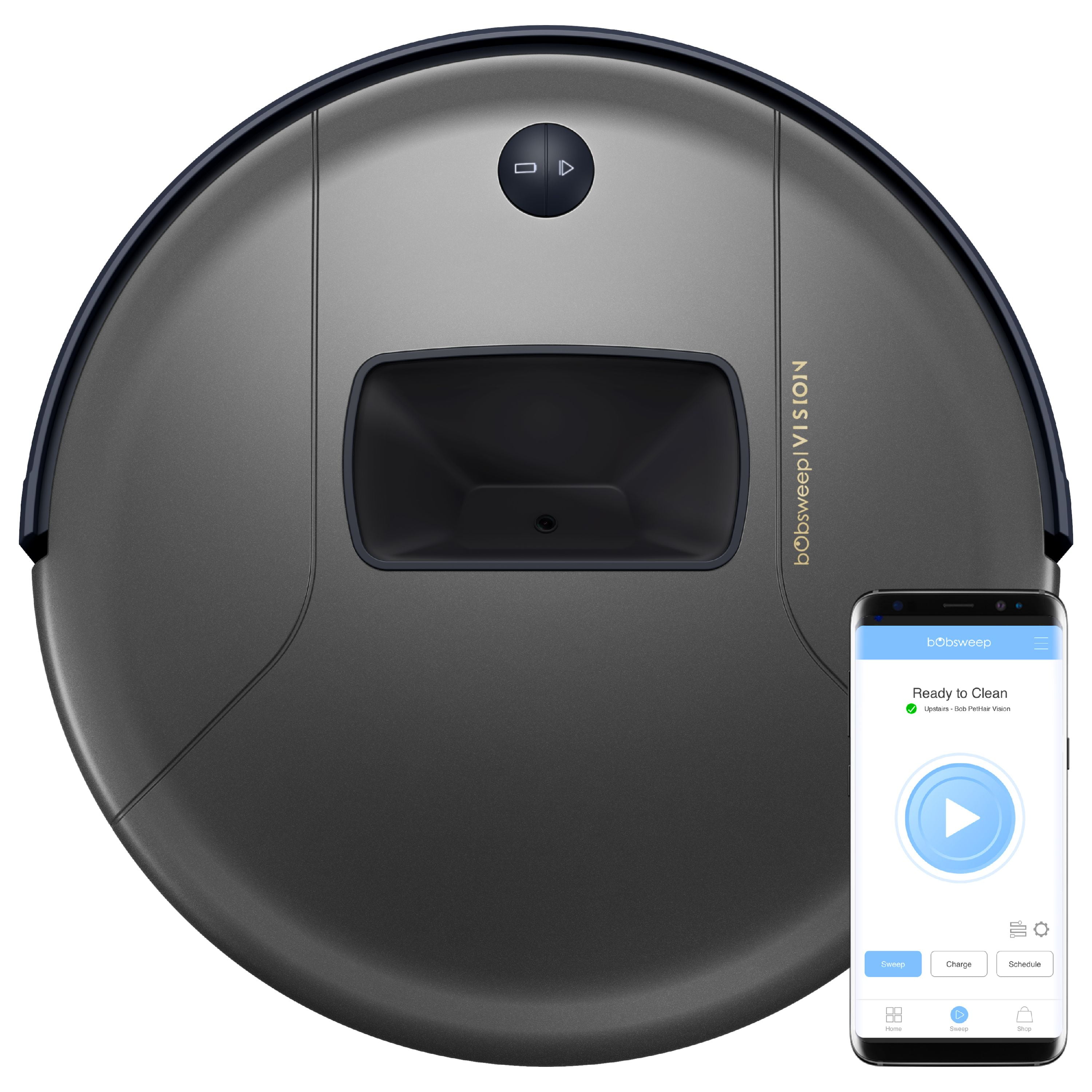 bObsweep PetHair Vision Wi-Fi Connected Robot Vacuum, Space - Walmart.com