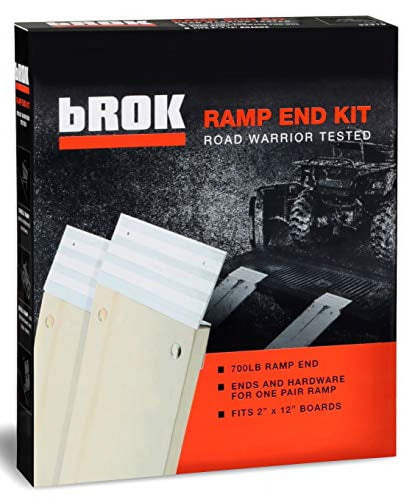 bROK 12" Aluminum Ramp Kit for 2" x 12" Planks with Full Width ...