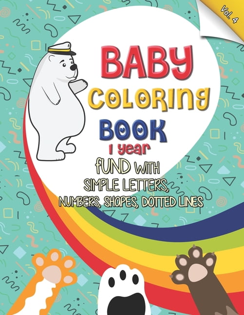 baby coloring book 1 year: No mess coloring book for kids ages 1-3 (US ...